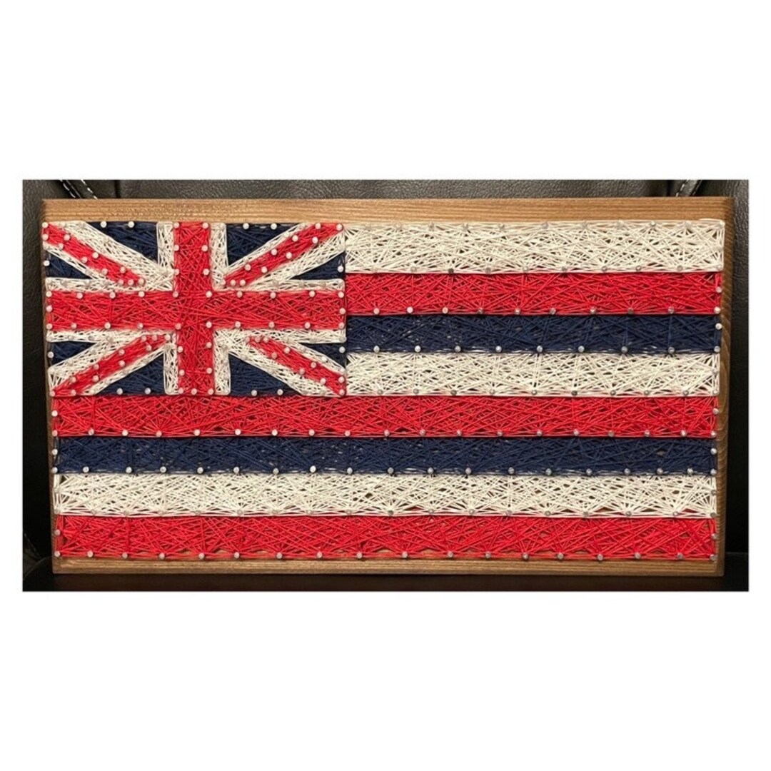 Hawaii Flag String Art Sign 9x15, USA, Hawaiian Decor, State Flag ...
