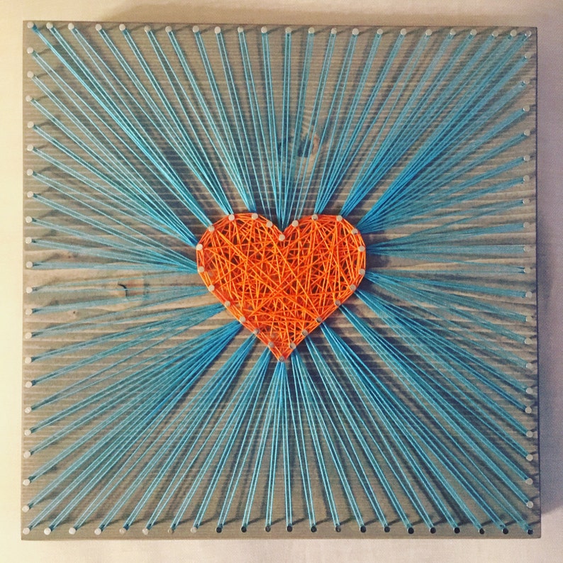 MADE TO ORDER Heart Burst String Art Love Wall Art Home | Etsy