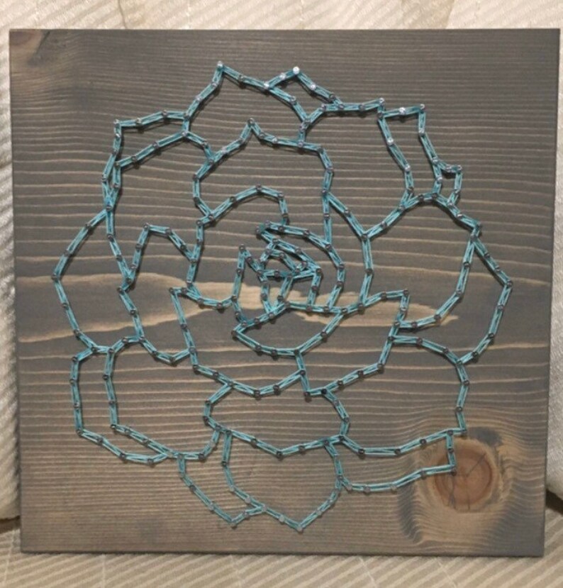 MADE TO ORDER Succulent Flower String Art Cactus Plants and - Etsy