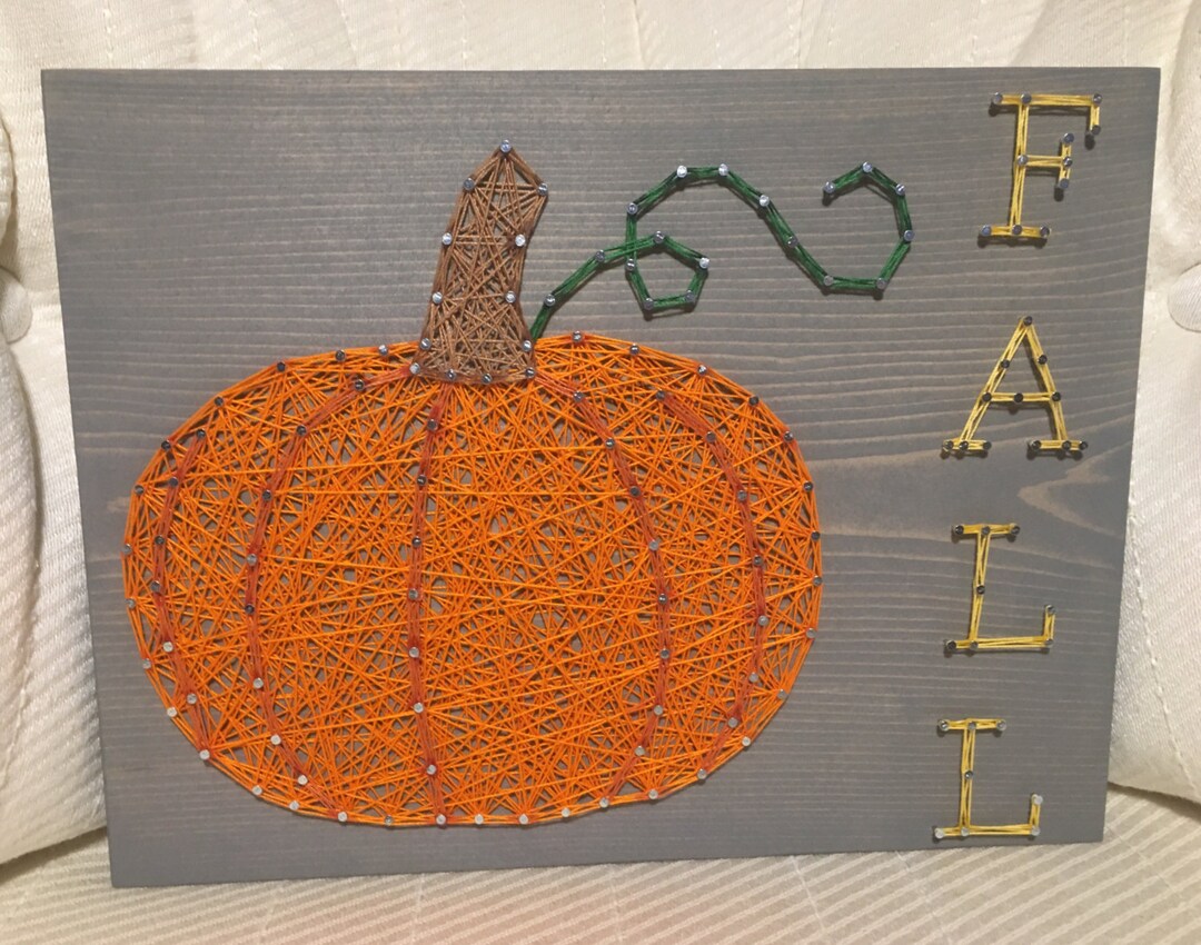 Fall Pumpkin String Art, Autumn Wall Decor, Holiday Decorations, Jack-o-lantern, Made to Order ...