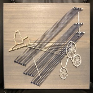 MADE TO ORDER Vintage Airplane String Art Sign Flight Plane | Etsy