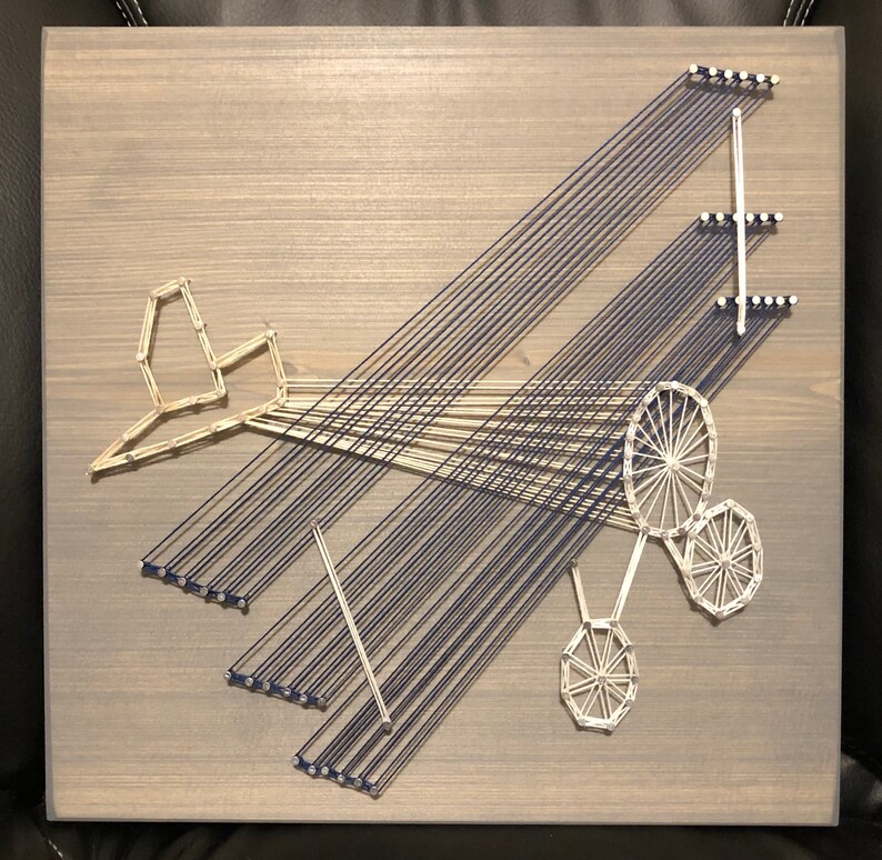 MADE TO ORDER Vintage Airplane String Art Sign Flight Plane | Etsy