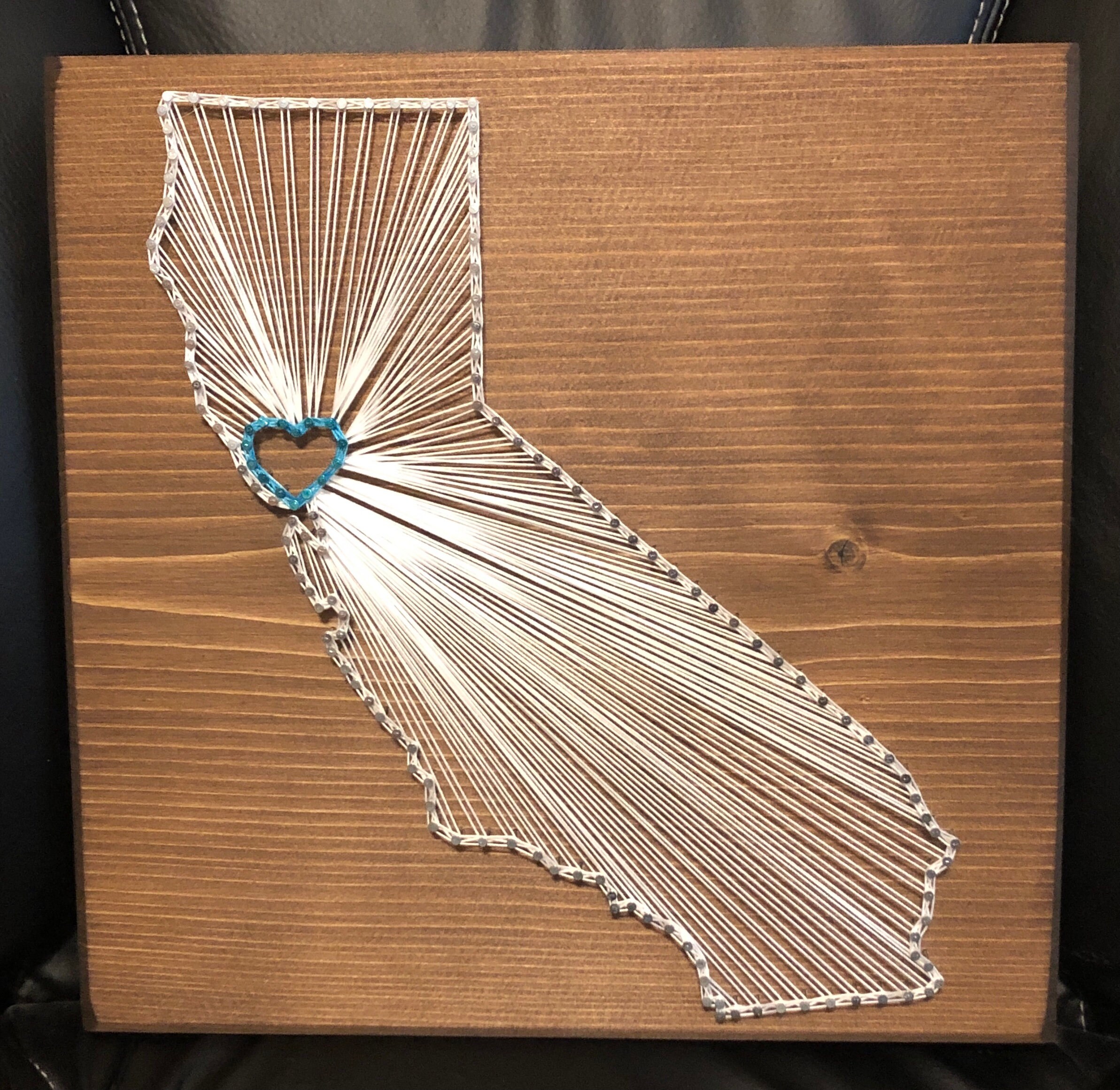 Made to Order California String Art State Sign Wood Sign | Etsy