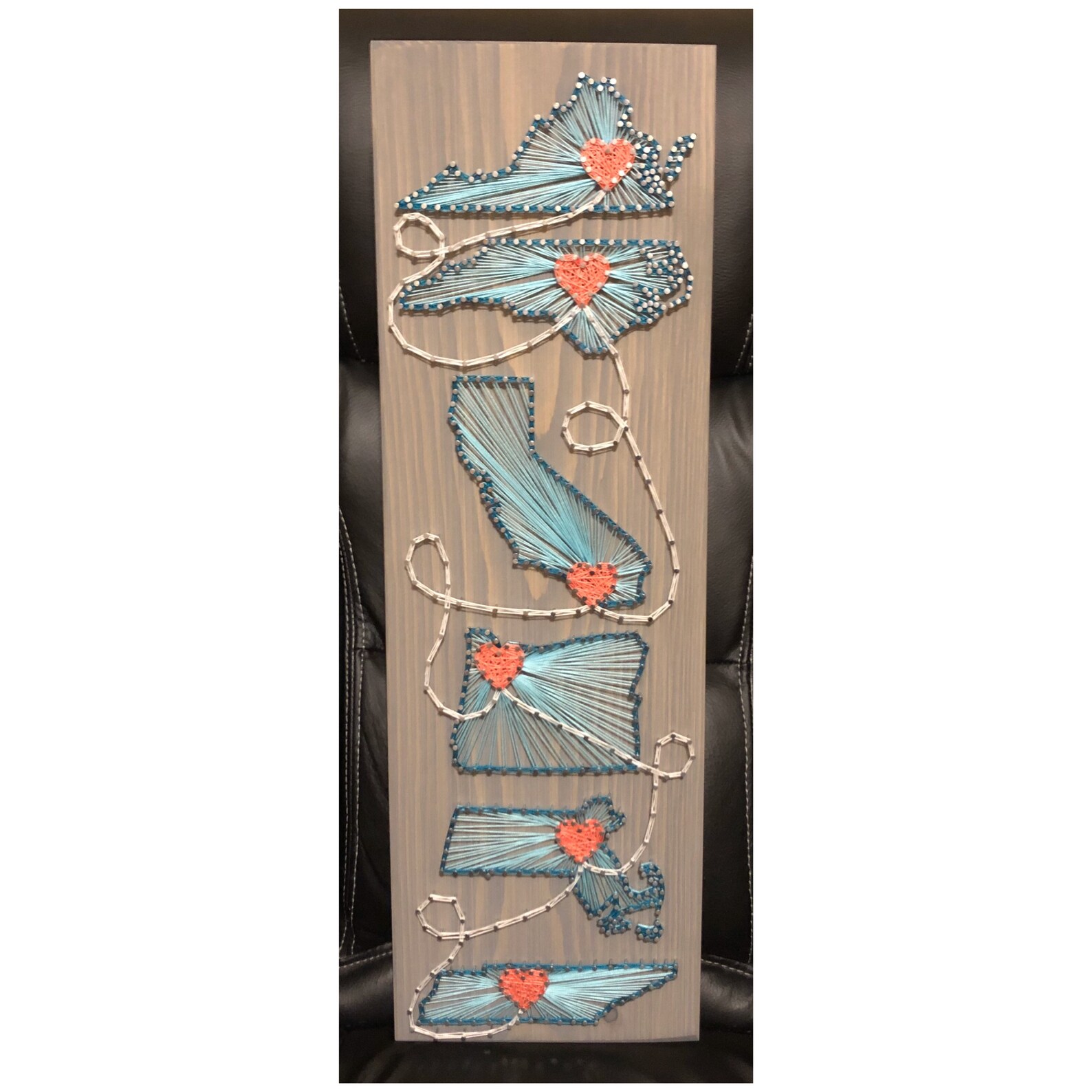 Made to Order SIX State/country String Art Family Gift - Etsy