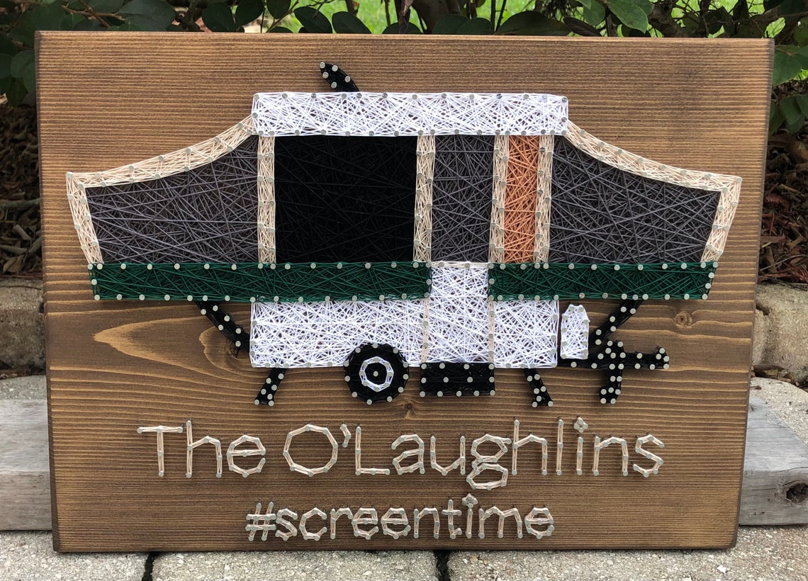 Made To Order Pop Up Camper String Art Travel Camping | Etsy