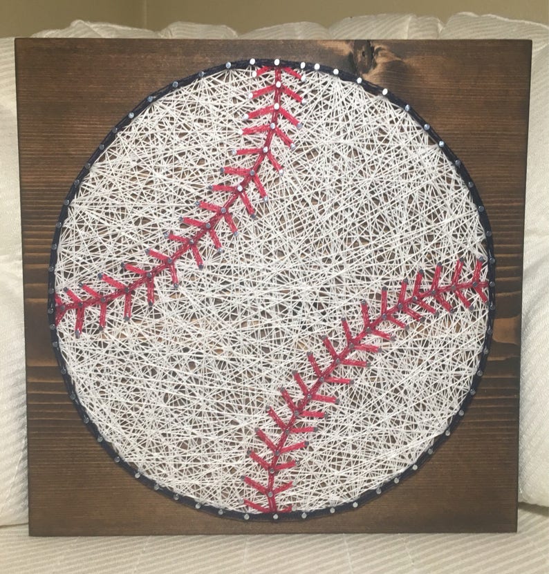 Baseball String Art Sign, Sports Art, Kids Room, Boy Gift, Wall Decor ...