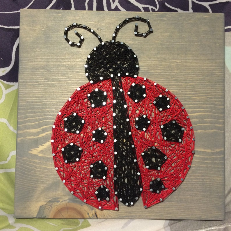 MADE TO ORDER Ladybug String Art Insect Bug Collector | Etsy