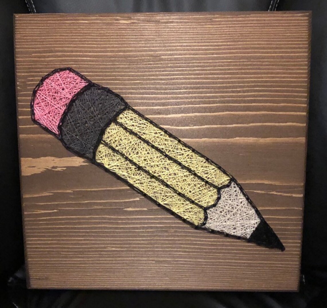 Made to Order Pencil String Art Teacher Appreciation Gift | Etsy