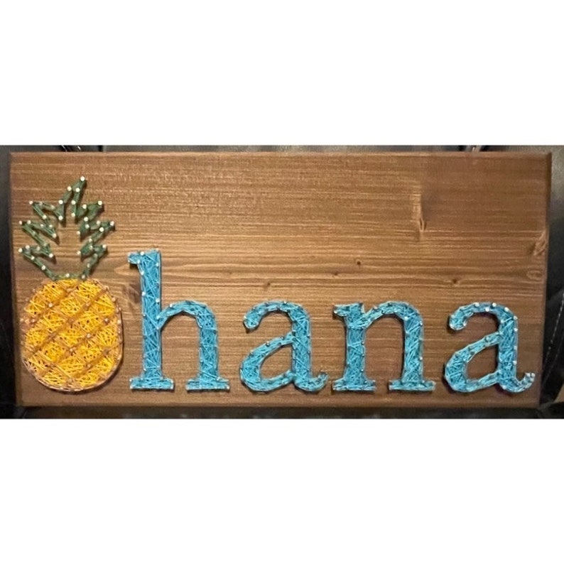 Ohana Pineapple String Art, Welcome Sign, Hawaii Decor, Wall Art, Aloha ...