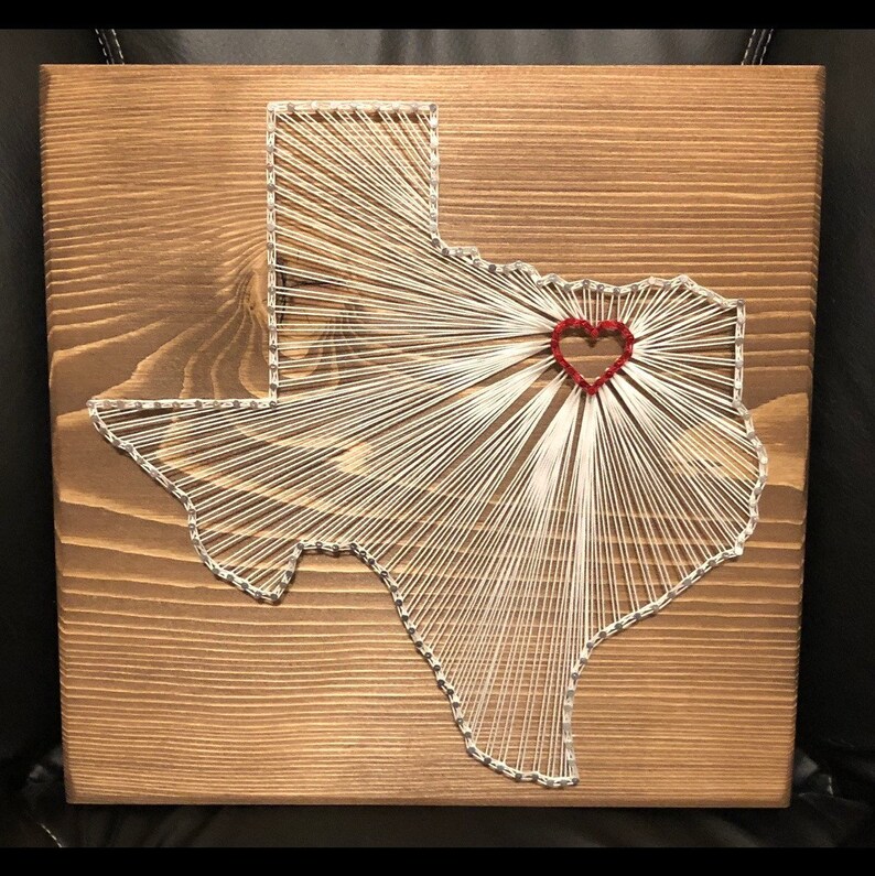 Made to Order Texas String Art State Sign Wood Sign Wedding - Etsy