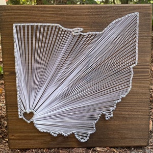 Made to Order Ohio String Art State Sign, Wood Sign, Wedding Gift, Home ...