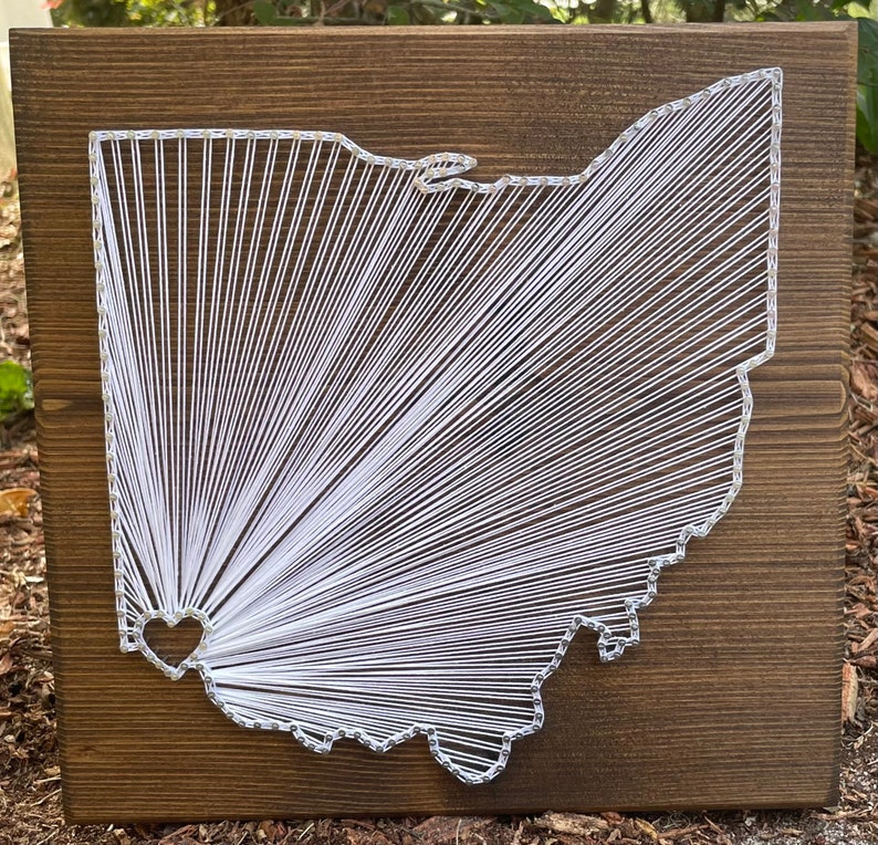Made to Order Ohio String Art State Sign Wood Sign Wedding - Etsy