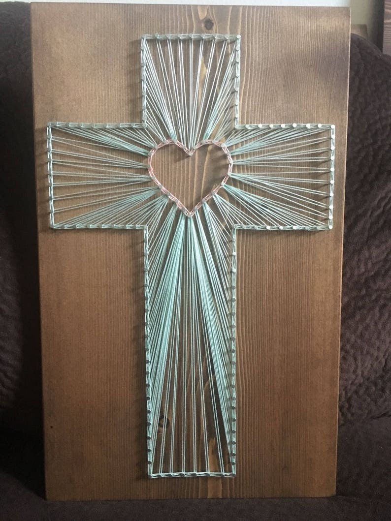 MADE TO ORDER Cross String Art Religious Christian Decor | Etsy