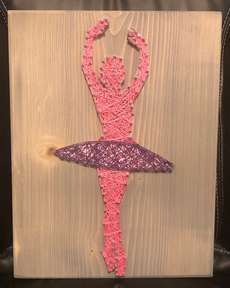 Ballerina String Art, Ballet Shoes, Tutu, Dance Home Decor, Girl ...