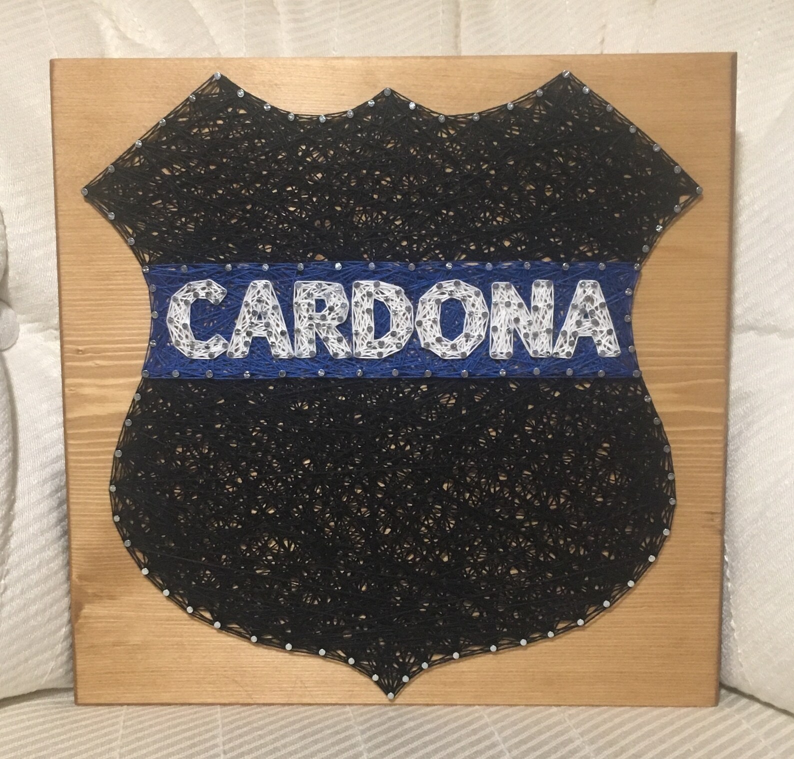 Made to Order Police Badge String Art Sign LEO Thin Blue | Etsy