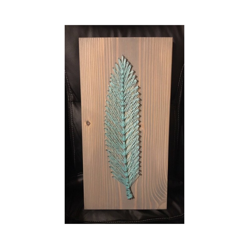 Made To Order Feather String Art Sign rustic decor made to | Etsy