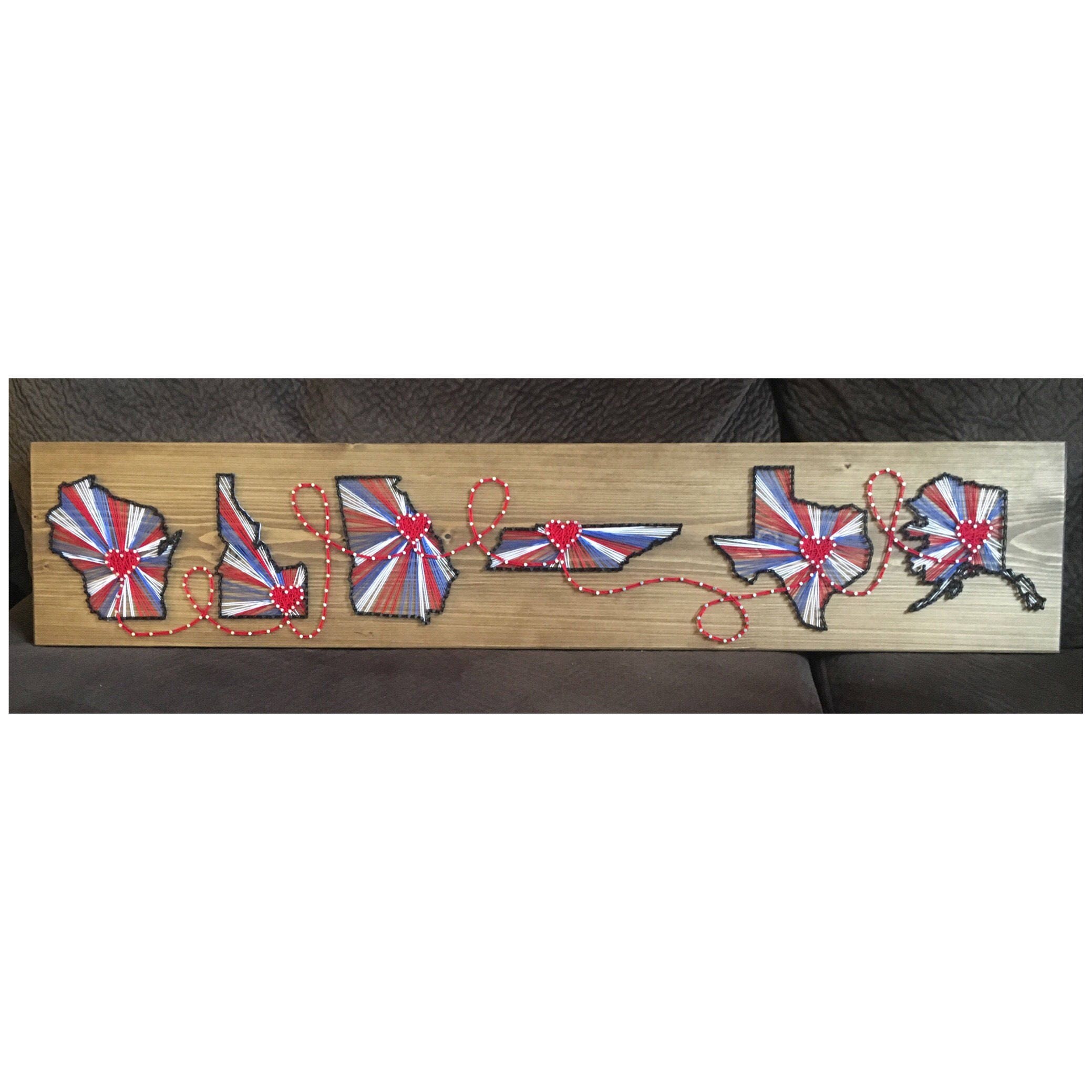 Made to Order SIX State/country String Art Family Gift - Etsy