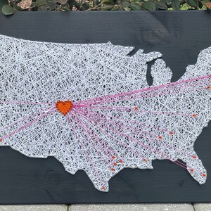 USA Map String Art Sign, Country/state/city Decor, United States ...