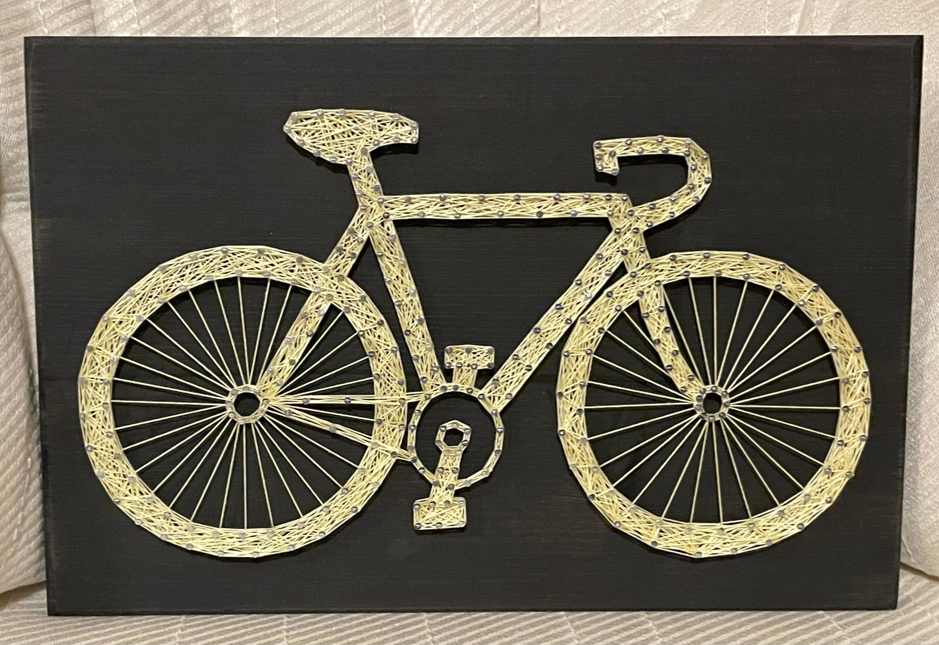 Bicycle String Art Sign, Bike Art, Personalized, Sports, Cyclist ...