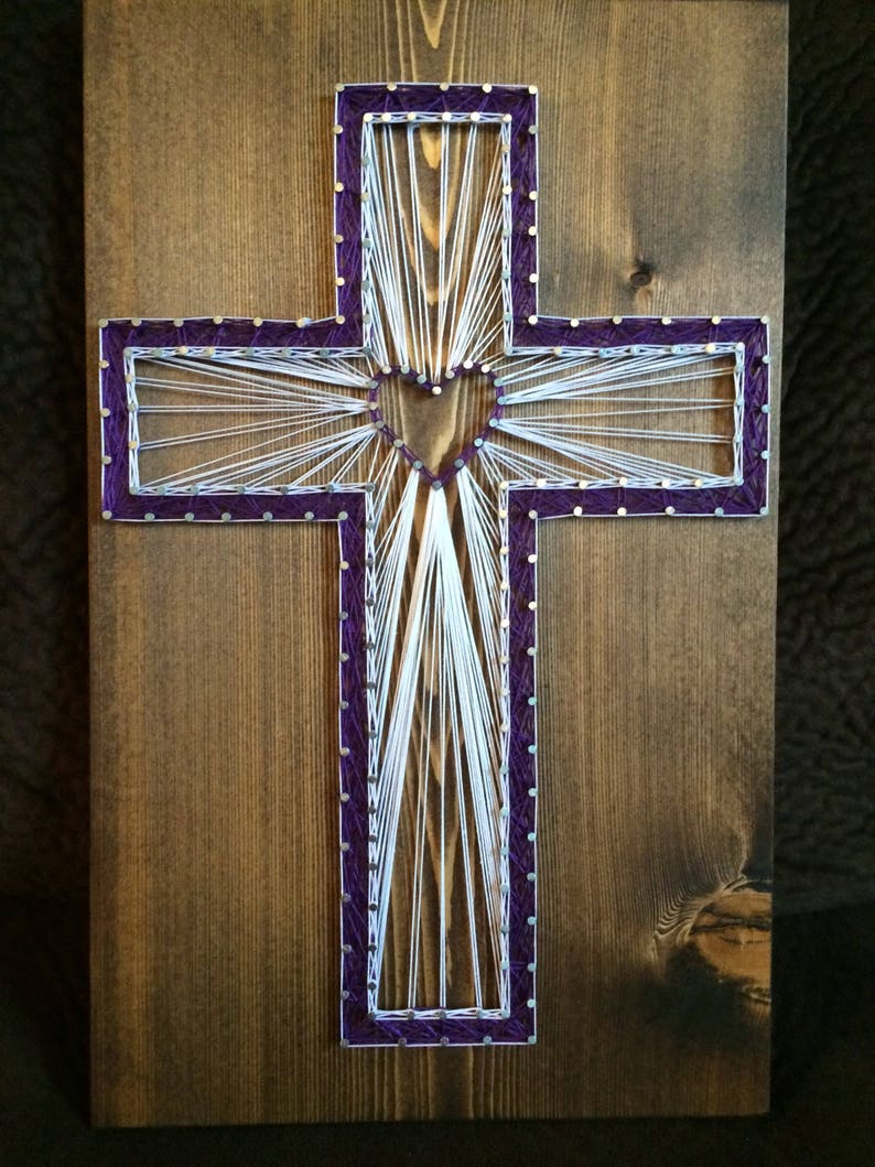 MADE TO ORDER Cross String Art Religious Christian Decor - Etsy