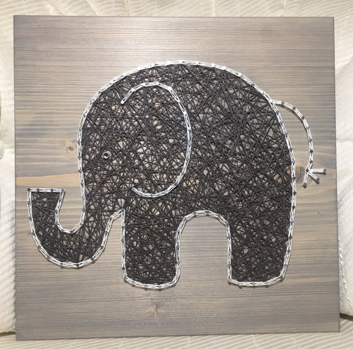 MADE TO ORDER Elephant String Art Nursery Art Mail Art | Etsy