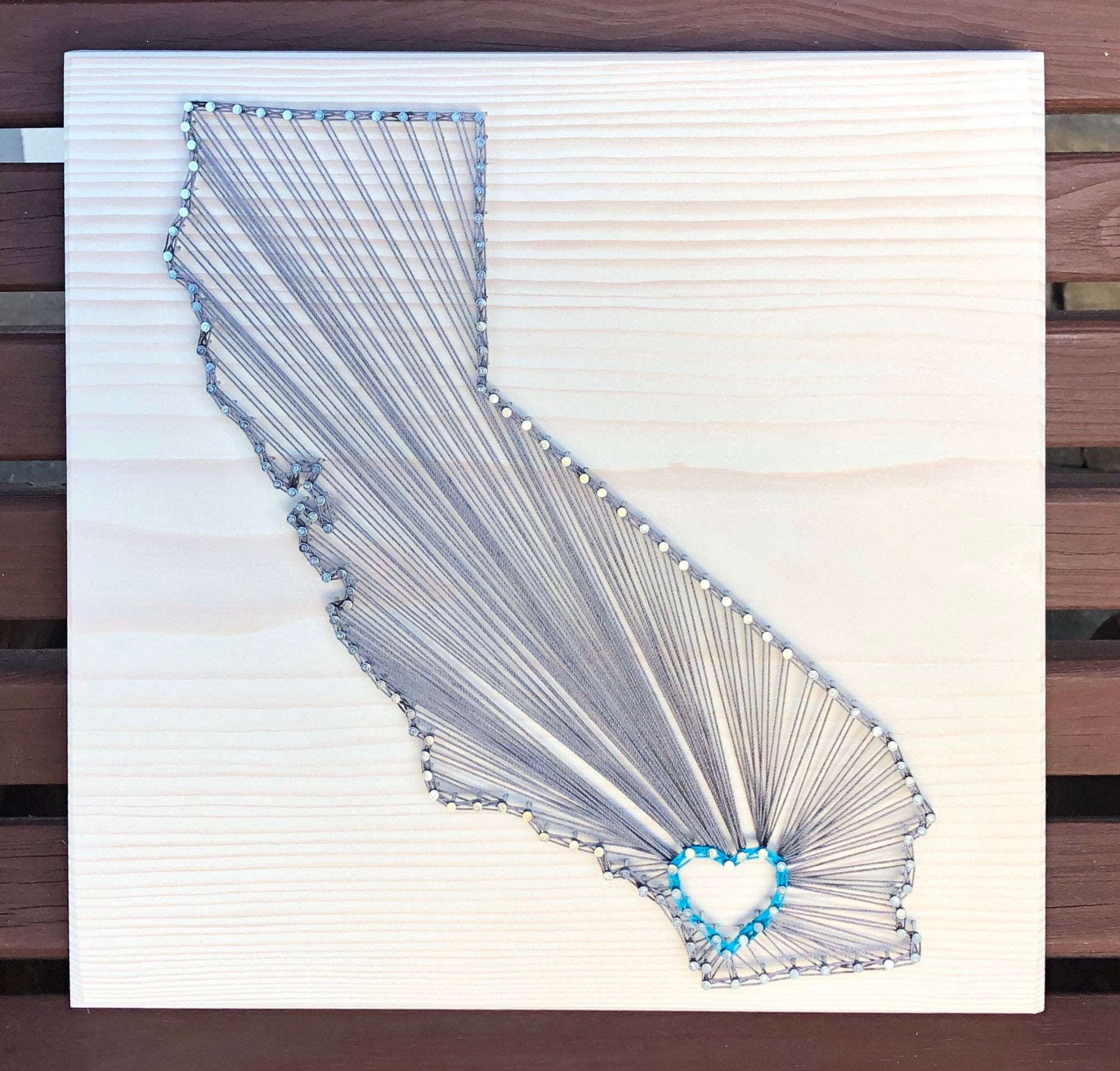 Made to Order California String Art State Sign Wood Sign | Etsy