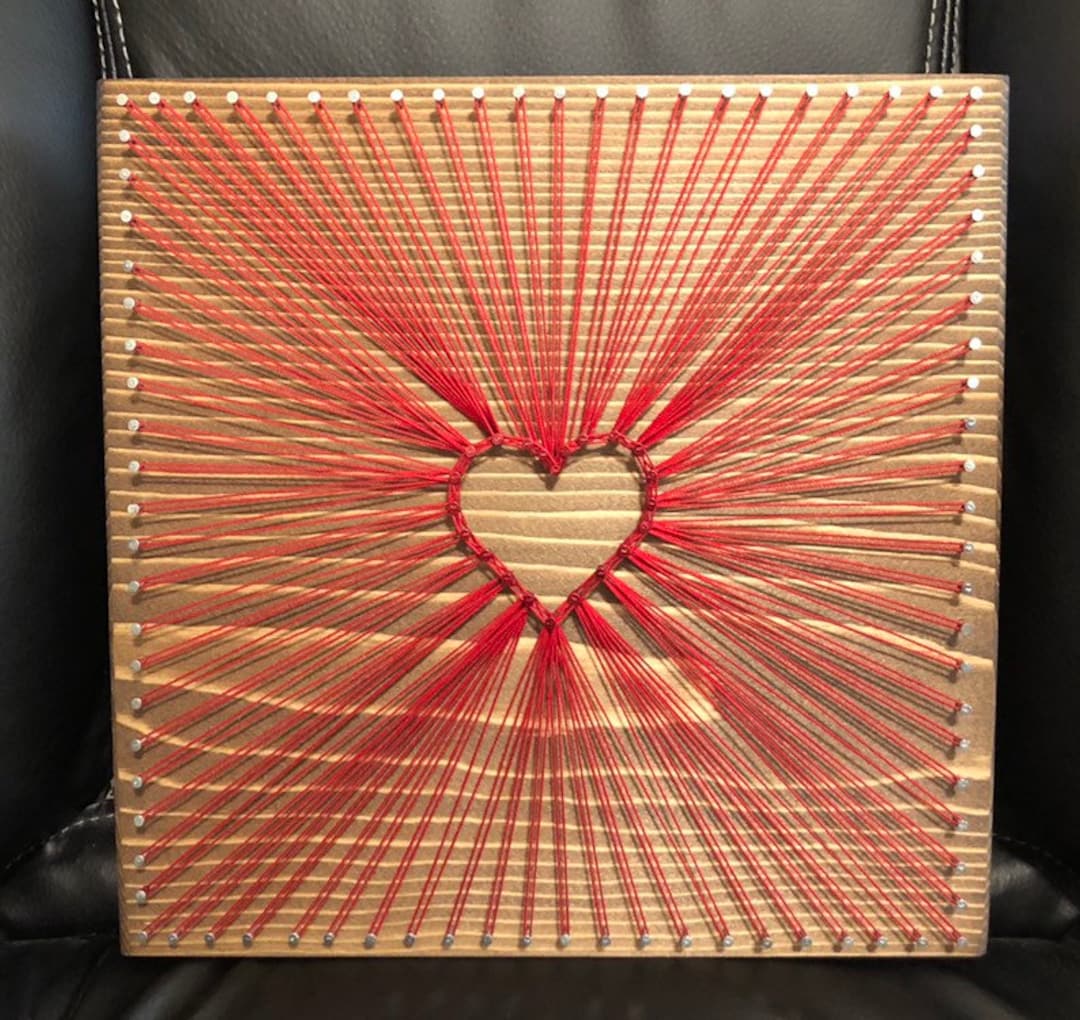 MADE TO ORDER Heart Burst String Art, Love Wall Art, Home Decor ...