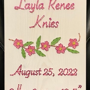 Made to Order Baby Birth Announcement String Art, Baby Gift, Baby ...