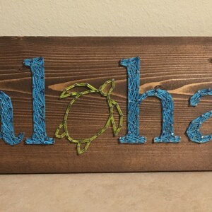 MADE TO ORDER Aloha String Art, Turtle Wall Art, Tortoise Decor ...