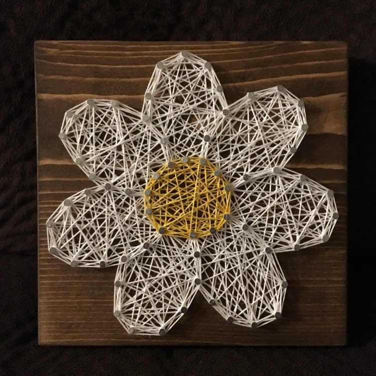 MADE TO ORDER Flower/daisy String Art Floral Home Decor | Etsy