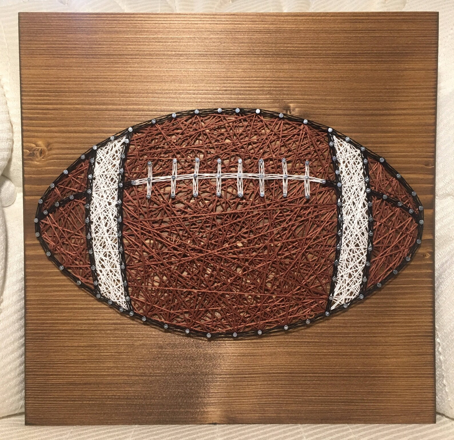 MADE TO ORDER Football String Art Sign Sports Art Wall | Etsy