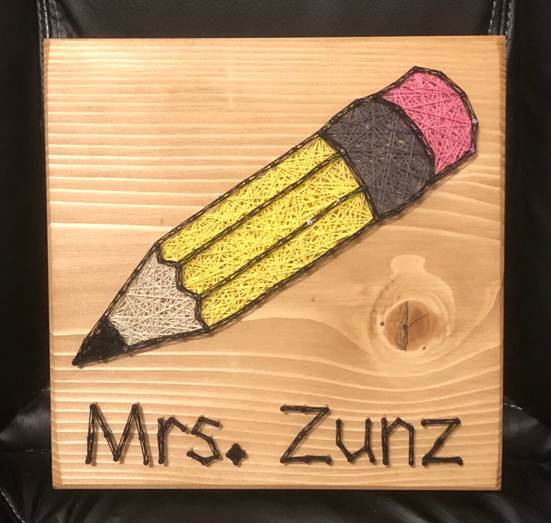 Made to Order Pencil String Art Teacher Appreciation Gift - Etsy