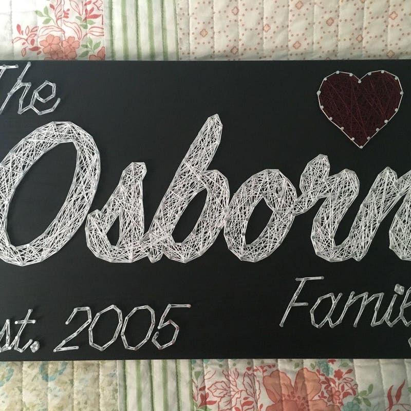 Name String Art - Etsy