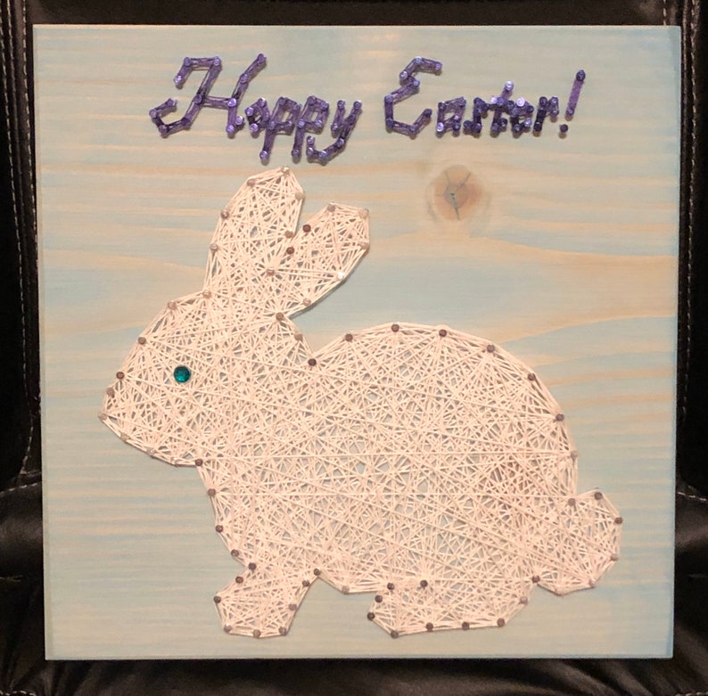 Made to Order Bunny Rabbit String Art Hoppy Easter Animal - Etsy