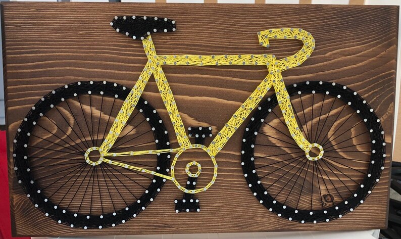 MADE TO ORDER Bicycle String Art Sign Bike Art | Etsy