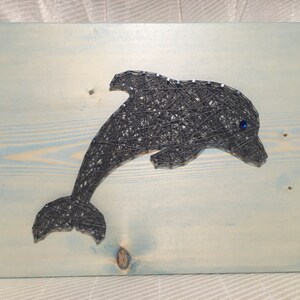 Dolphin String Art, Ocean Wall Decor, Wood Art, Nautical, Fish ...