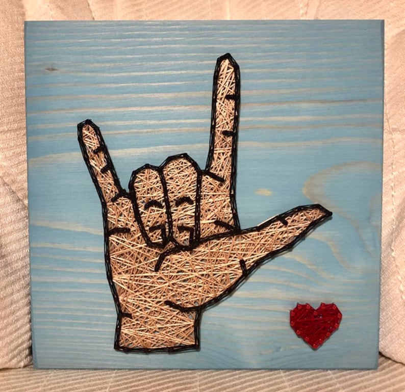 Made to Order Sign Language I Love You String Art Sign ASL - Etsy