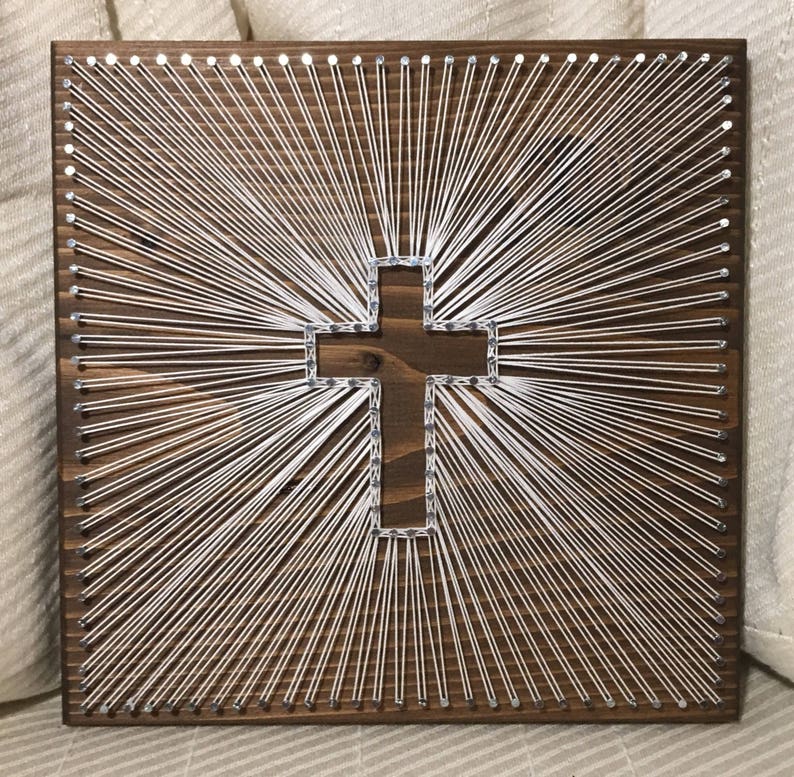 MADE TO ORDER Cross Burst String Art Religious Decor - Etsy