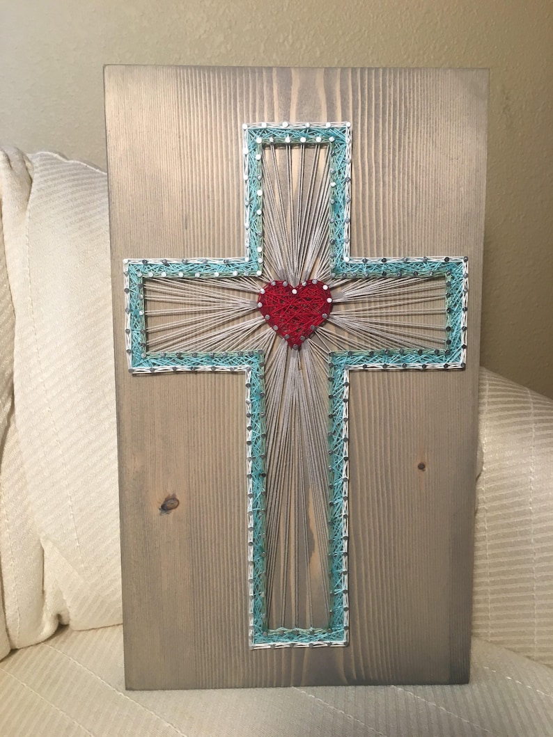MADE TO ORDER Cross String Art Religious Christian Decor | Etsy
