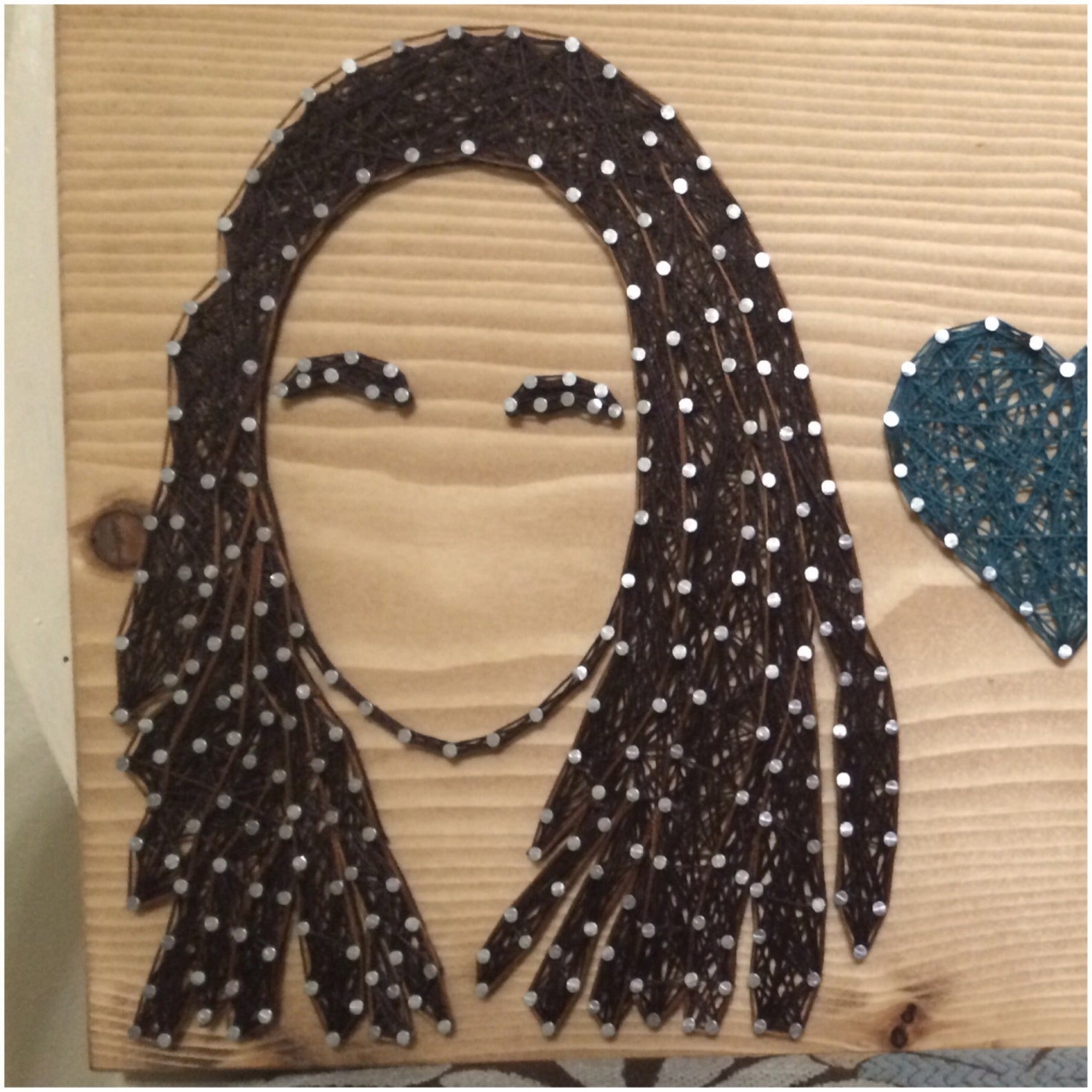 Made to Order Face Silhouette String Art Sign Family - Etsy