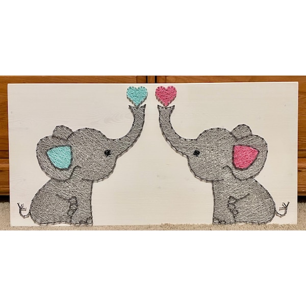 Elephant String Art - Etsy