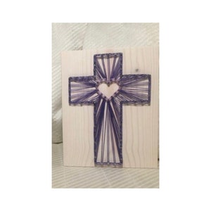 Made to Order SMALL Cross String Art, Religious, Christian Decor, Home ...