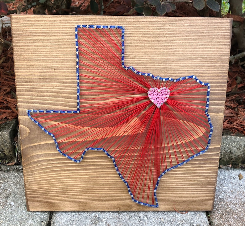 Made to Order Texas String Art State Sign Wood Sign Wedding - Etsy