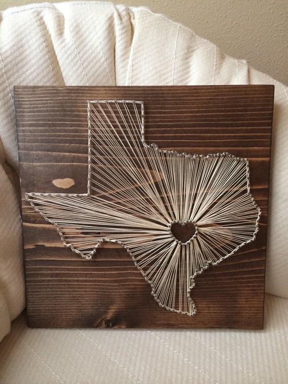 Made to Order Texas String Art State Sign Wood Sign Wedding | Etsy