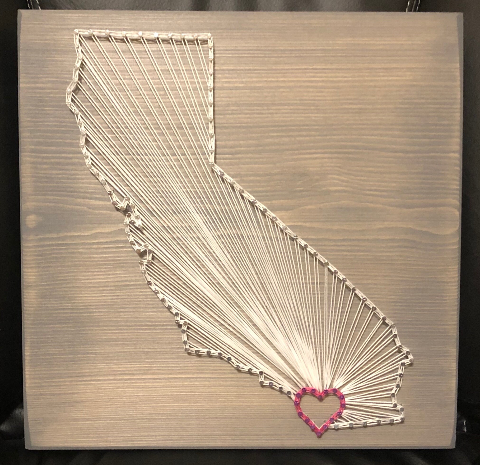 Made to Order California String Art State Sign Wood Sign | Etsy