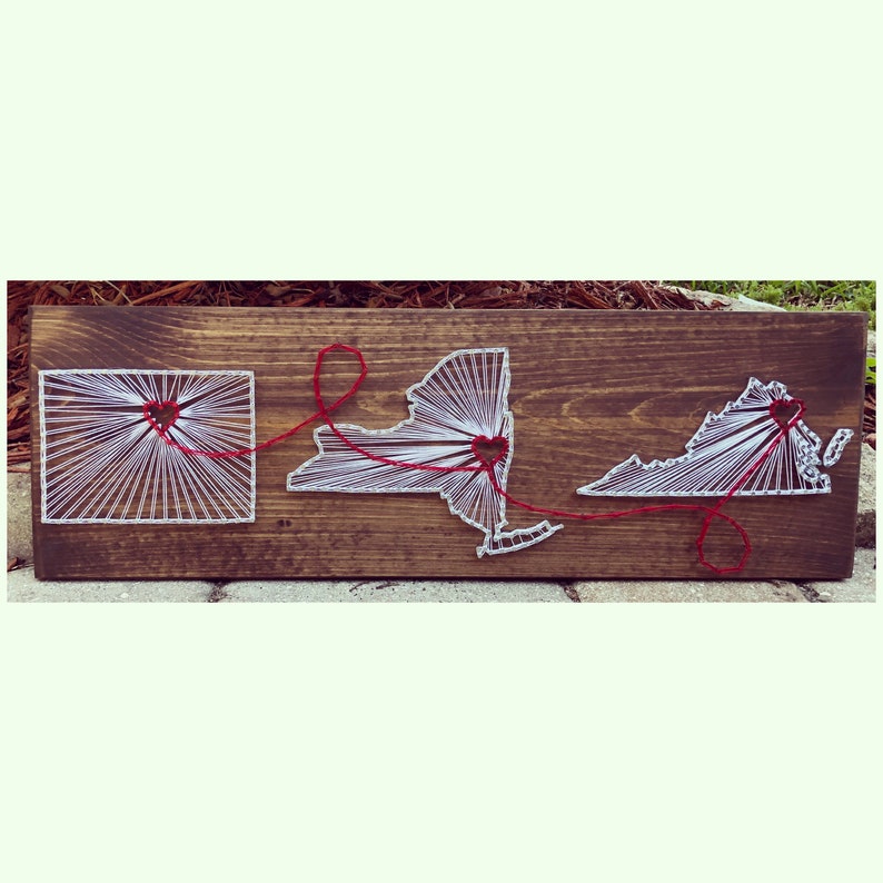 Made To Order THREE State String Art Country String Art | Etsy