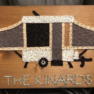 Made to Order Pop up Camper String Art, Travel, Camping Decor, Tent Art ...