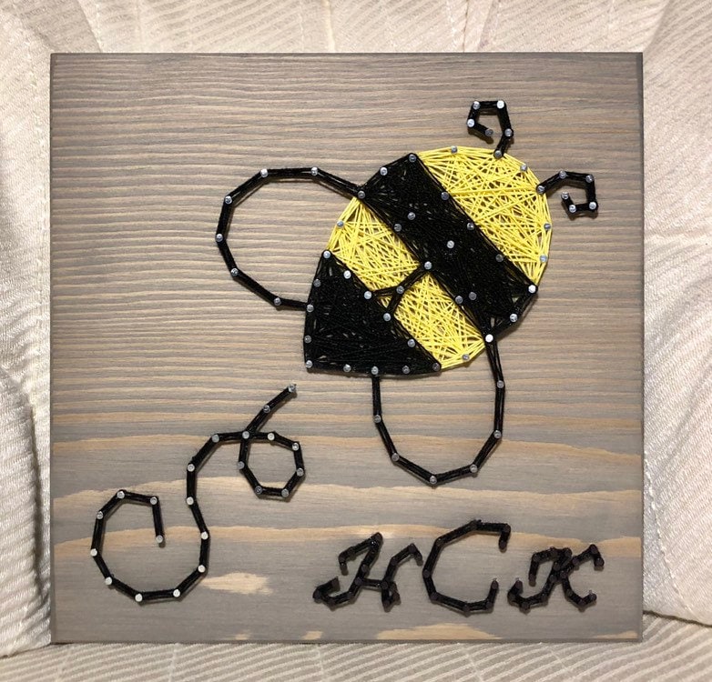 MADE TO ORDER Bumblebee String Art Cute Bug Art Insects | Etsy