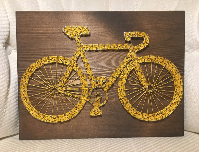 Bicycle String Art Sign, Bike Art, Personalized, Sports, Cyclist ...