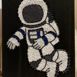 MADE TO ORDER Astronaut String Art, Outer Space Bedroom Decor ...